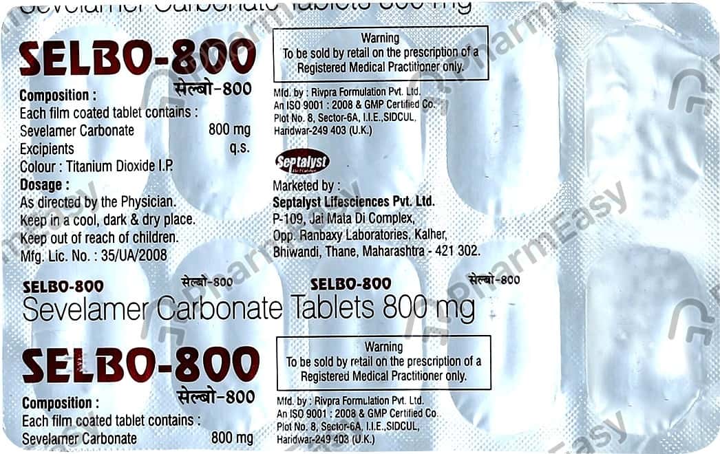 Selbo 800 MG Tablet (10): Uses, Side Effects, Price & Dosage | PharmEasy