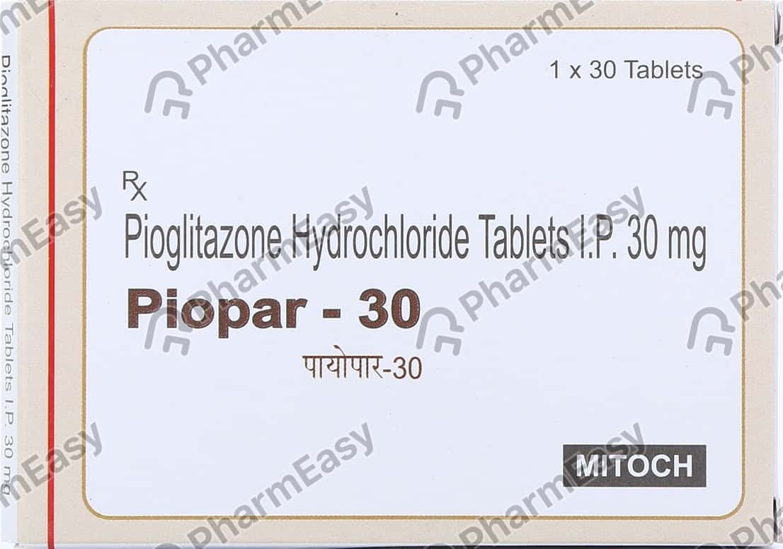 Piopar 30 MG Tablet (30): Uses, Side Effects, Price & Dosage | PharmEasy