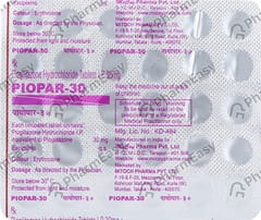 Piopar 30 MG Tablet (30): Uses, Side Effects, Price & Dosage | PharmEasy