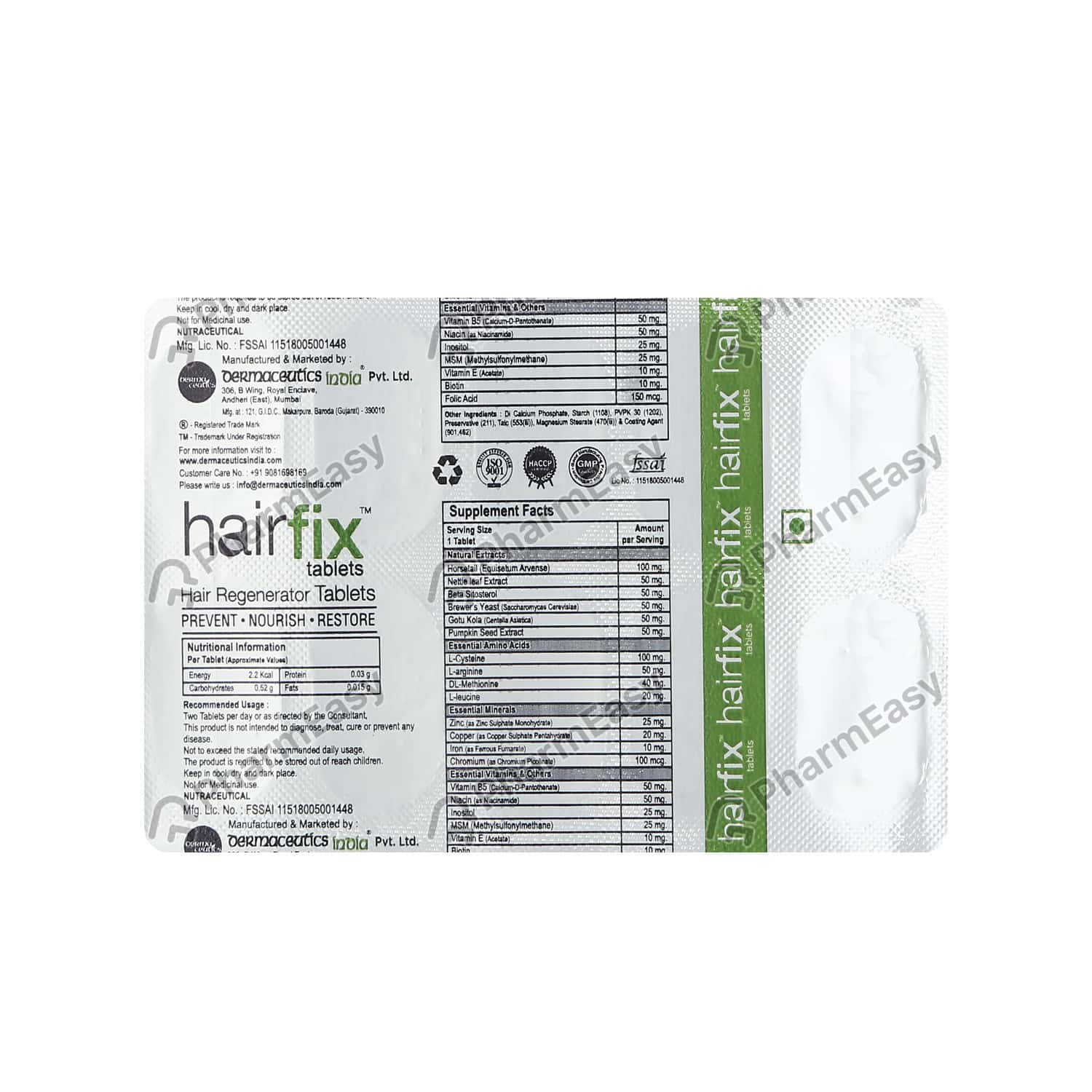 Buy Hair Fix Tab Online at Flat 18% OFF* | PharmEasy