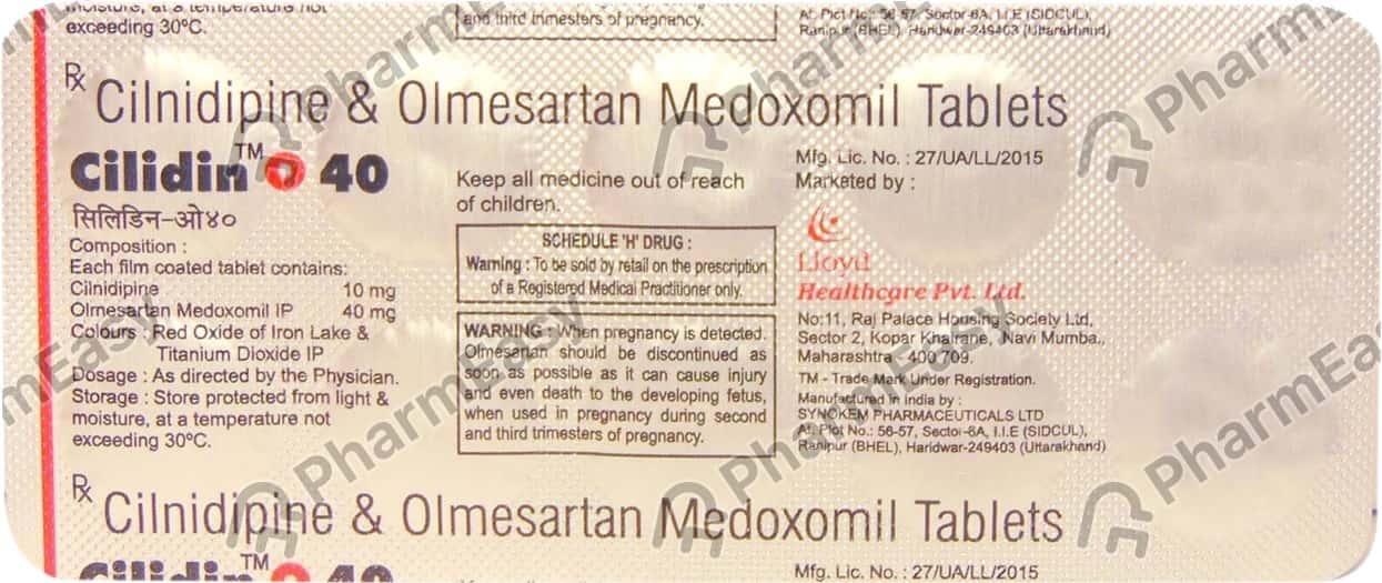 Cilidin O 40mg Strip Of 10 Tablets: Uses, Side Effects, Price & Dosage ...