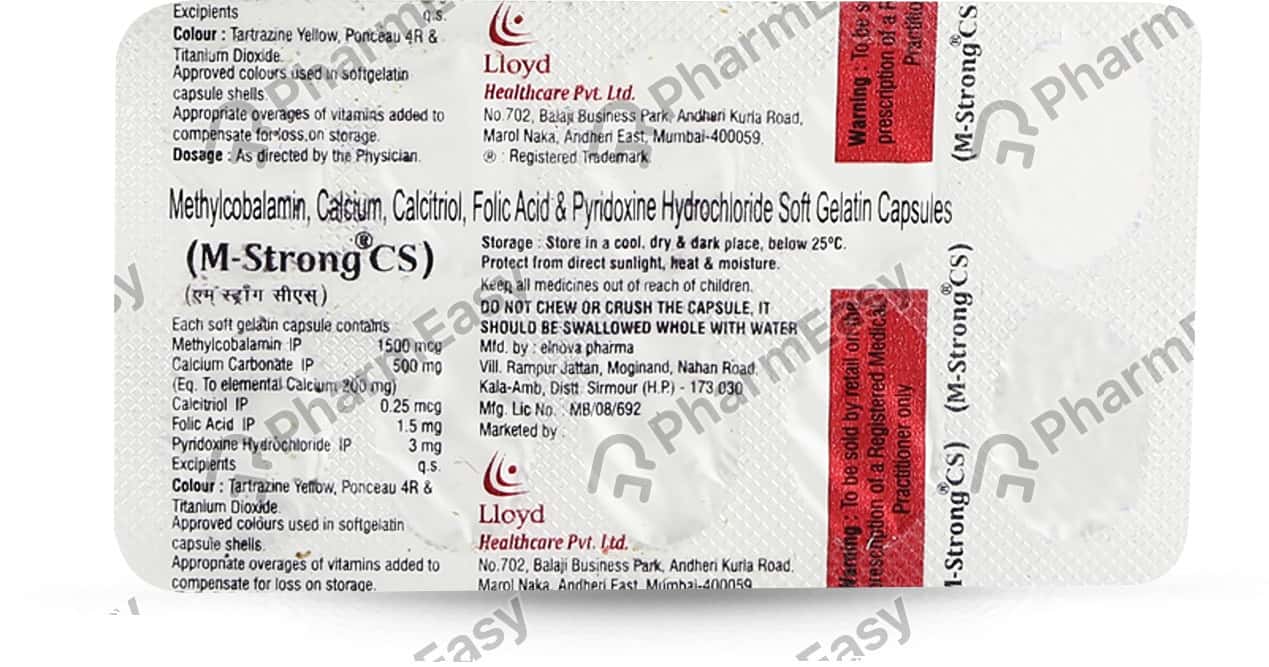 Buy M Strong Cs Strip Of 10 Softgel Capsules Online at Flat 15% OFF ...