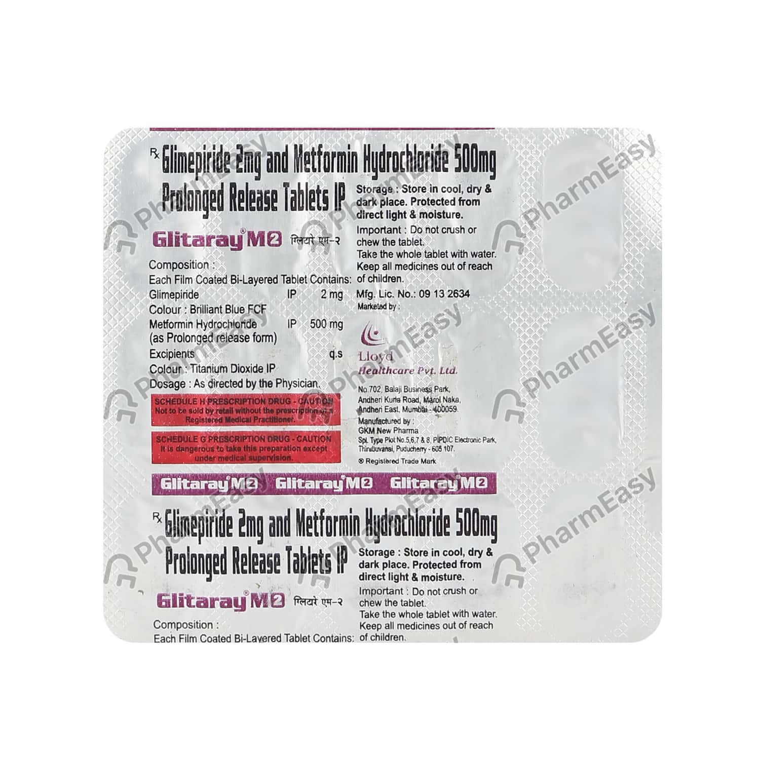 Glitaray M 2mg Tablet - Uses, Side Effects, Dosage, Composition & Price ...
