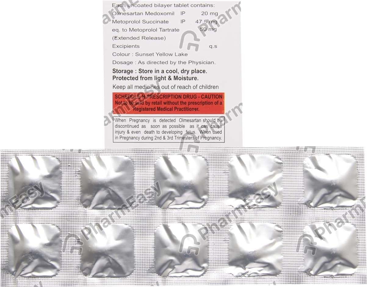 Olmetor M 50mg Tablet: Uses, Side Effects, Price, Dosage & Composition ...
