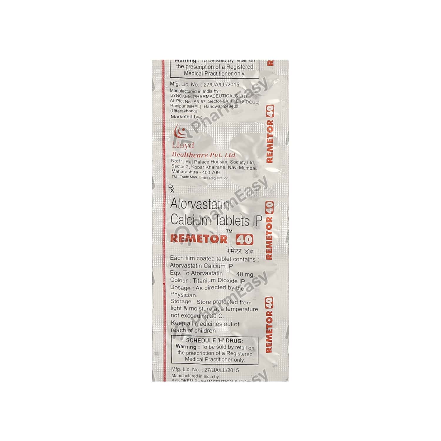 Remetor 40 MG Tablet (10) - Uses, Side Effects, Dosage, Composition ...