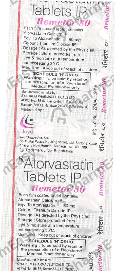 Atorsave 80 MG Tablet (15): Uses, Side Effects, Price, Dosage ...