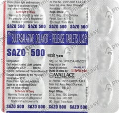Sazo 500 MG Tablet (15): Uses, Side Effects, Price & Dosage | PharmEasy