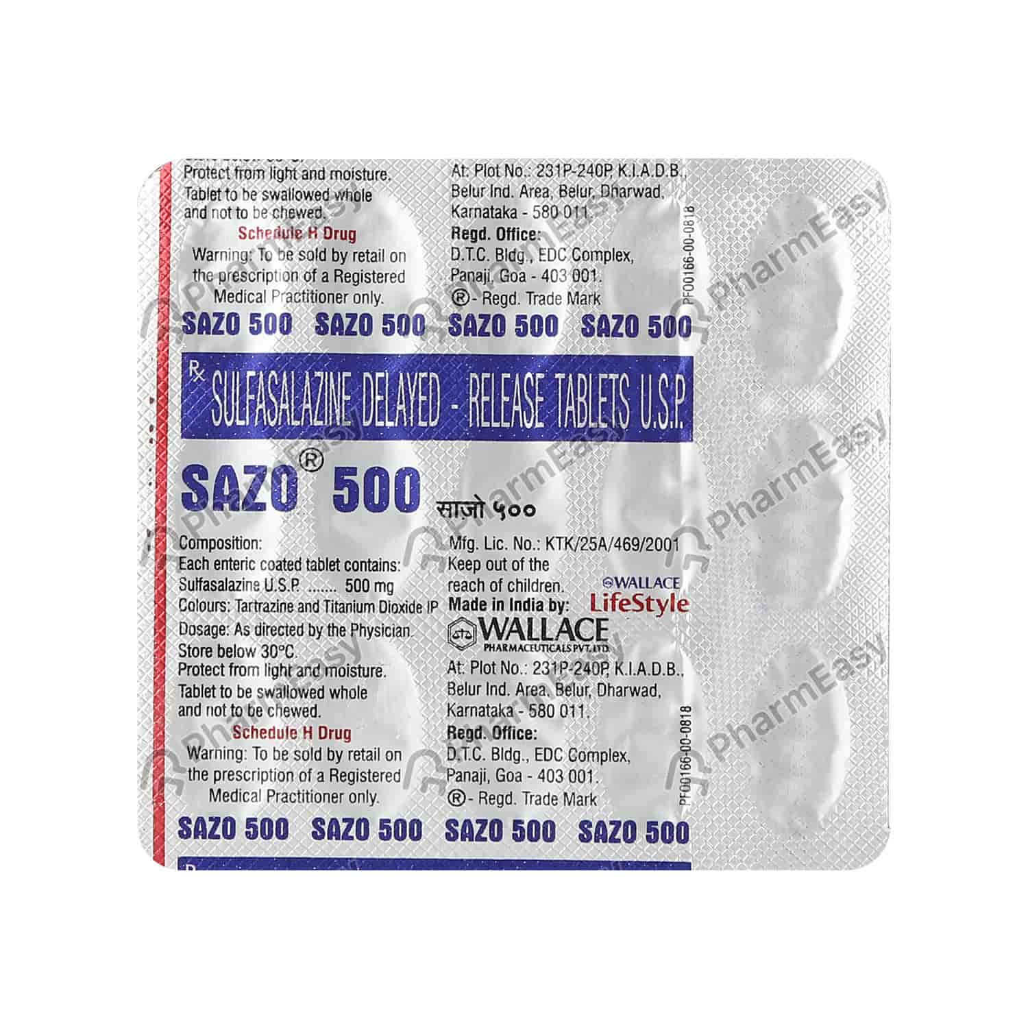 Buy Sazo 500mg Tablet Online at Flat 18% OFF* | PharmEasy