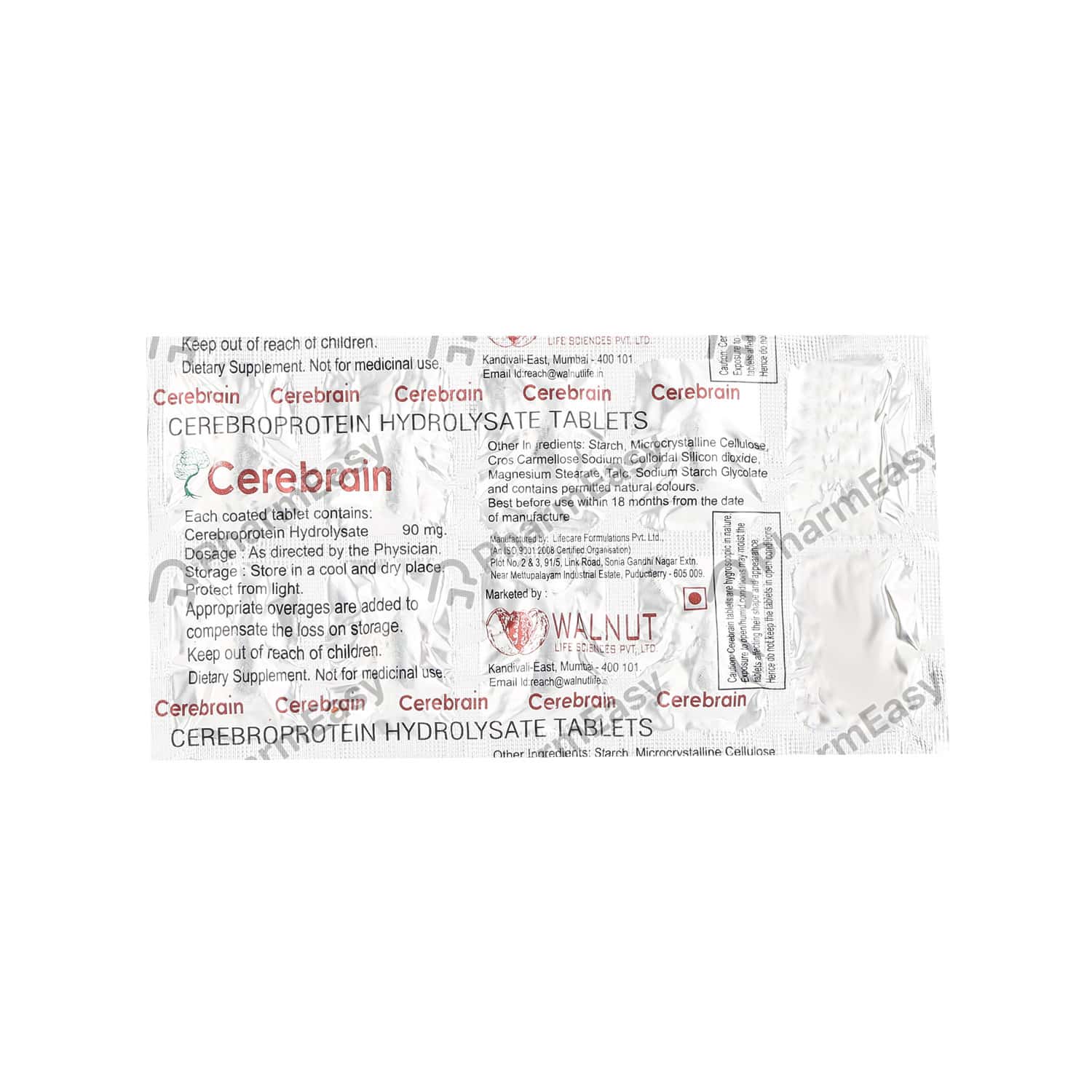 Buy Cerebrain 90 MG Tablet (10) Online at Flat 18% OFF* | PharmEasy