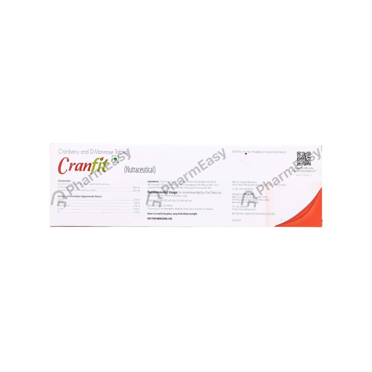 Buy Cranfit Strip Of 10 Tablets Online at Flat 18% OFF* | PharmEasy