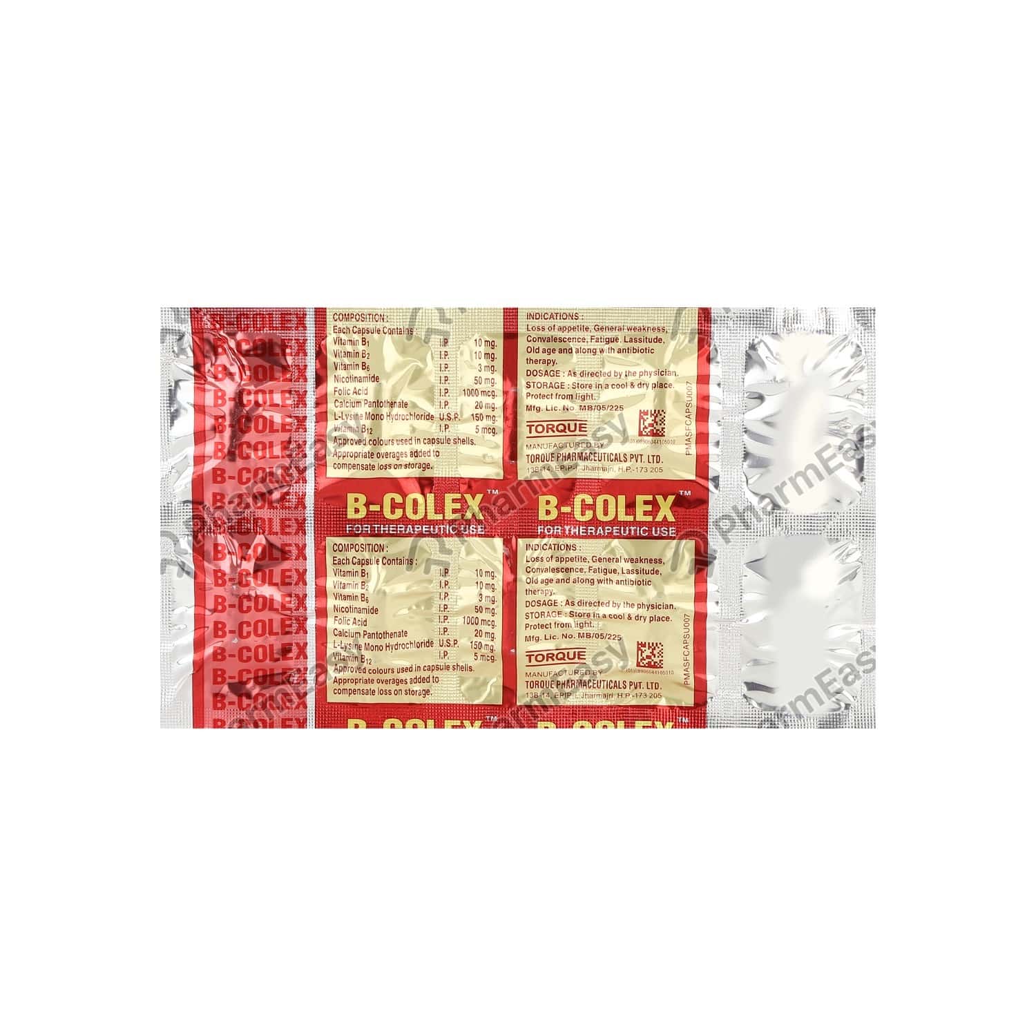 Buy B Colex Strip Of 10 Capsules Online at Flat 18% OFF* | PharmEasy