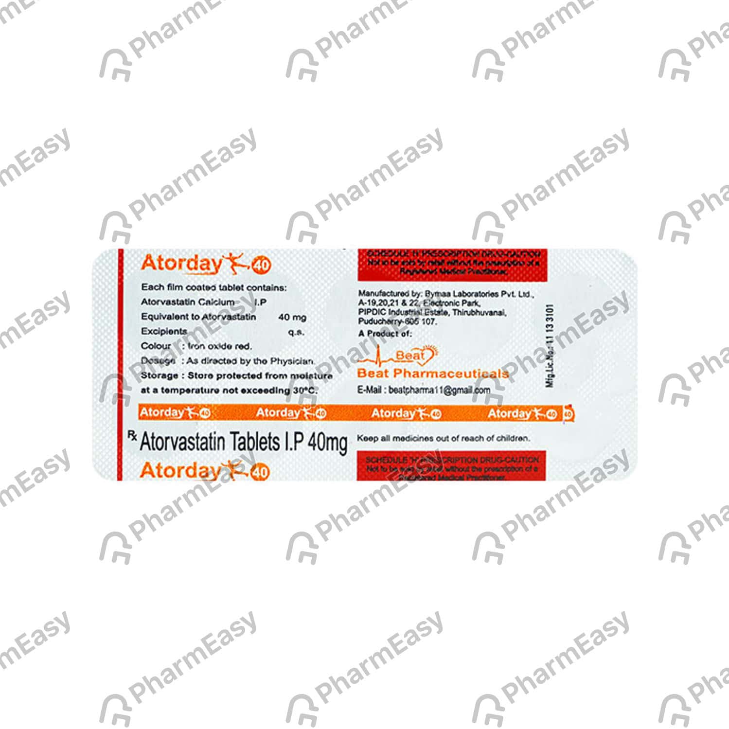 Atorday 40 MG Tablet (10): Uses, Side Effects, Price & Dosage | PharmEasy
