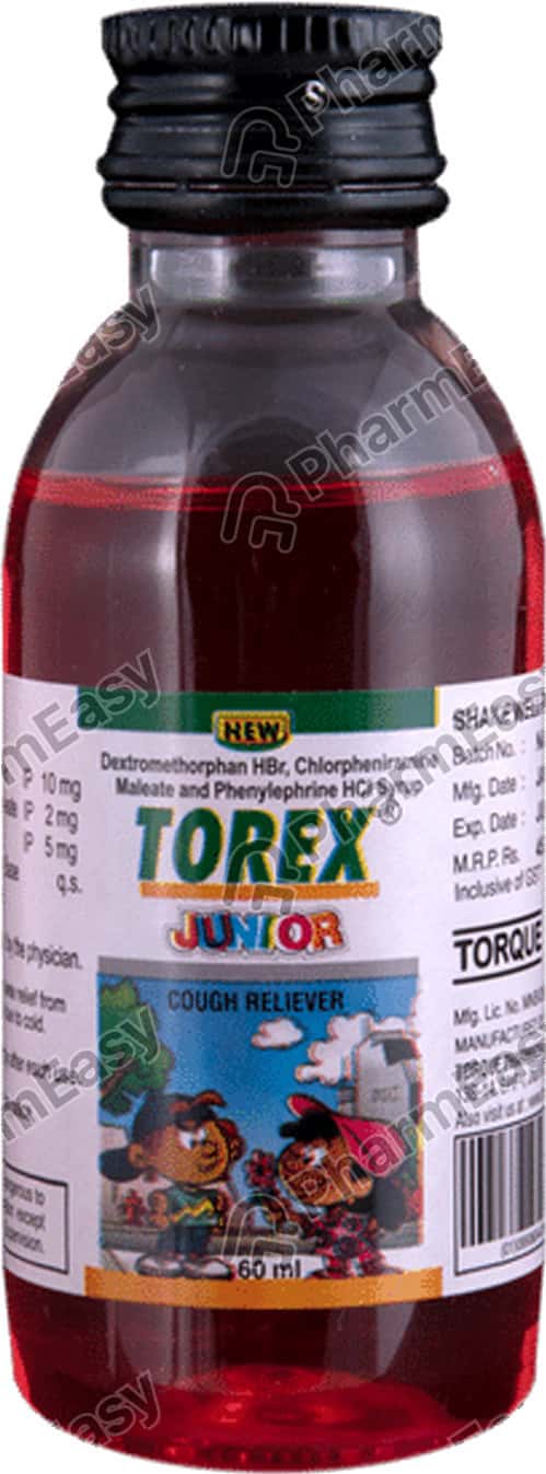 New Torex Junior Syrup 60ml: Uses, Side Effects, Price & Dosage | PharmEasy