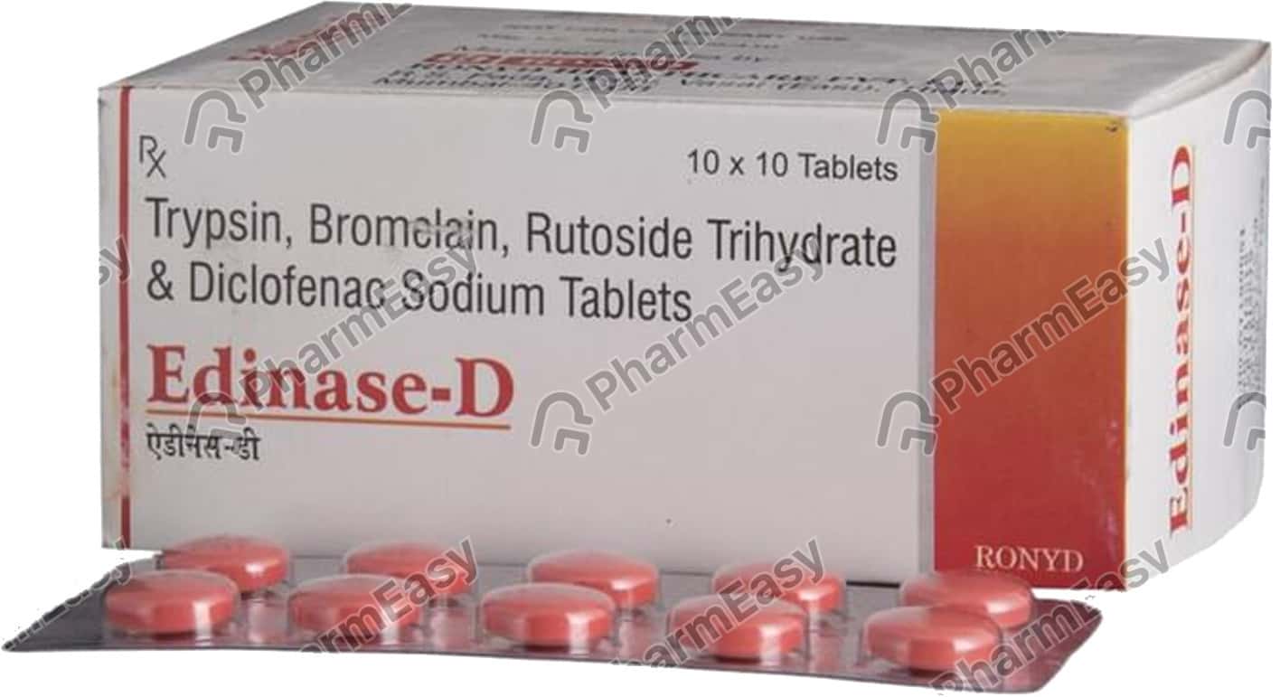 Edinase D Strip Of 10 Tablets: Uses, Side Effects, Price & Dosage ...