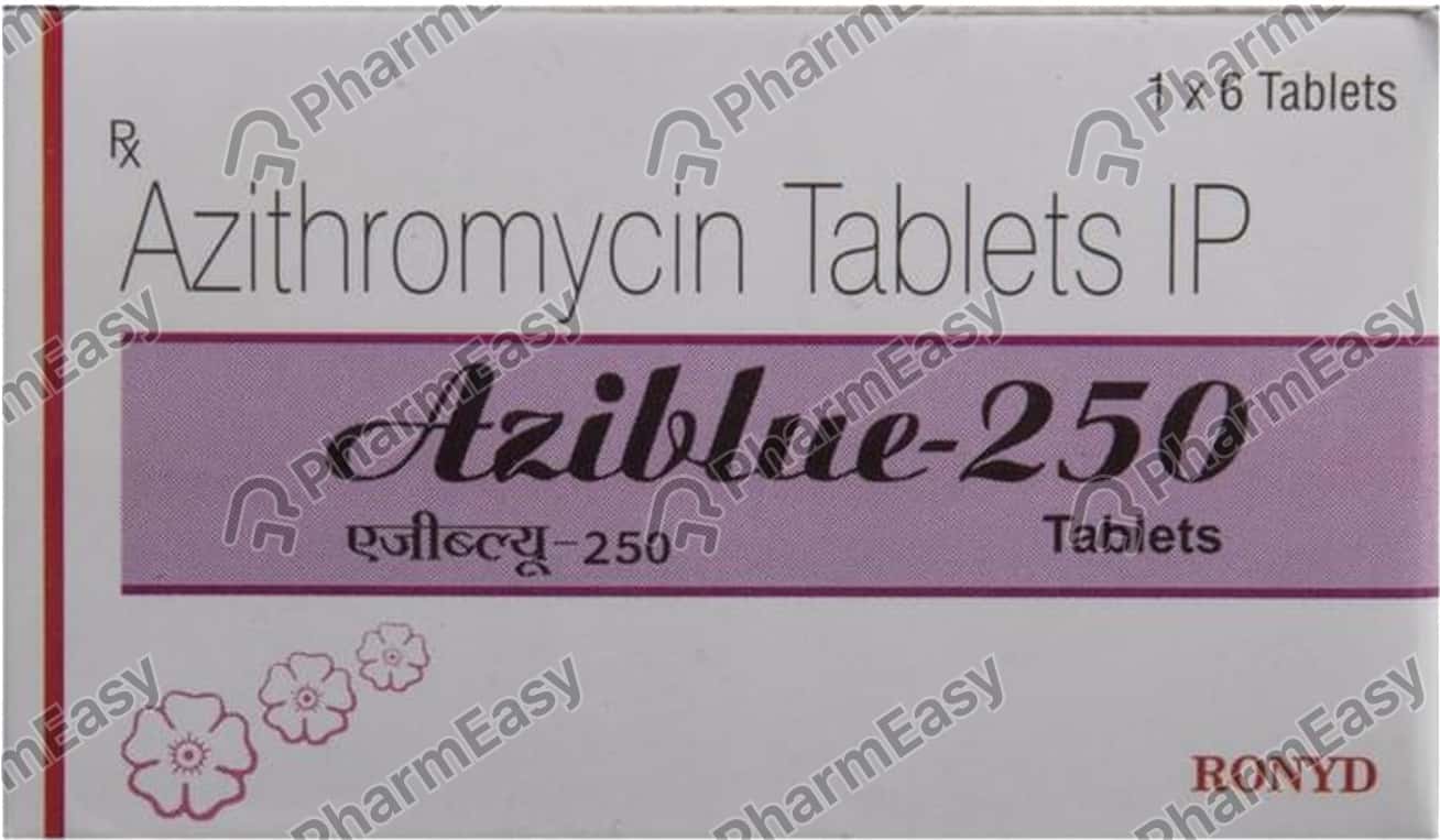 Aziblue 250 MG Tablet (6): Uses, Side Effects, Price & Dosage | PharmEasy