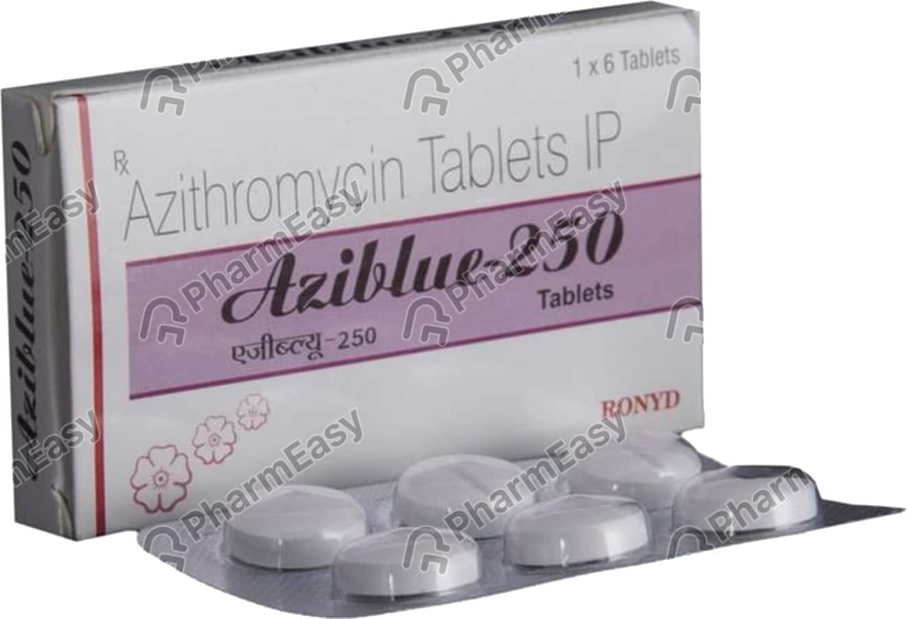Aziblue 250 MG Tablet (6): Uses, Side Effects, Price & Dosage | PharmEasy