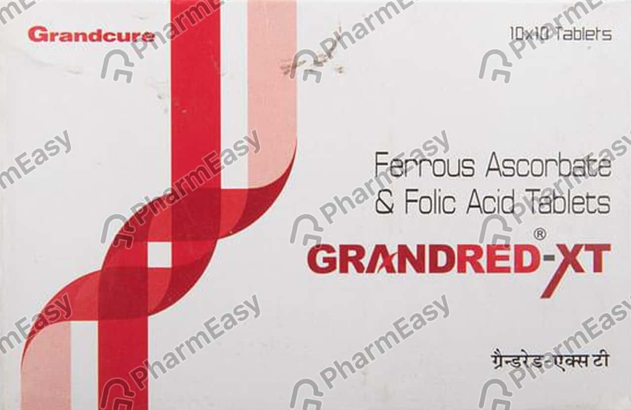Grandred Xt Strip Of 10 Tablets: Uses, Side Effects, Price & Dosage ...