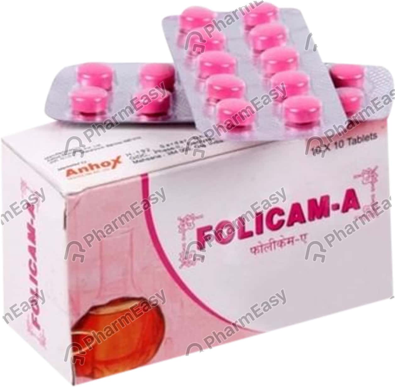 Folicam A Strip Of 10 Tablets: Uses, Side Effects, Price & Dosage ...