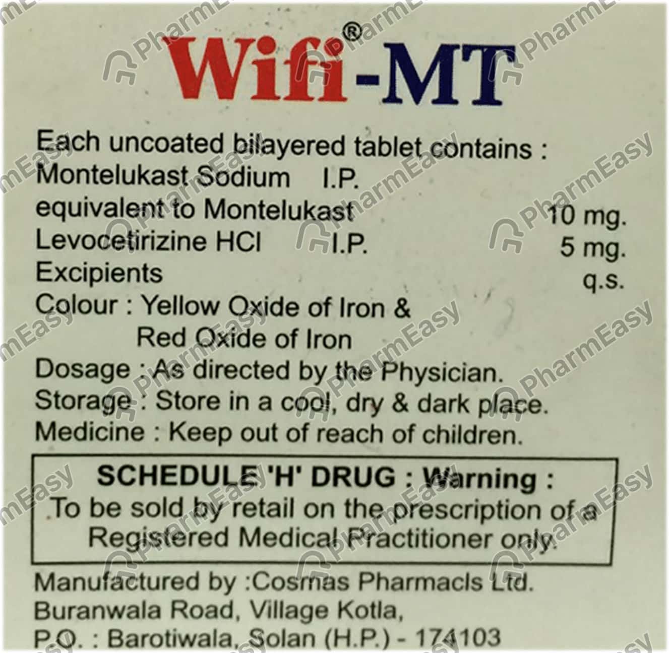 Wifi Mt Strip Of 10 Tablets: Uses, Side Effects, Price & Dosage | PharmEasy
