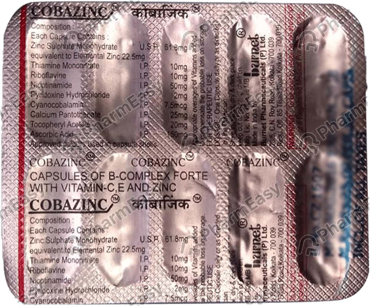 Buy Cobazinc Capsules Online & Save Up to 24% at PharmEasy