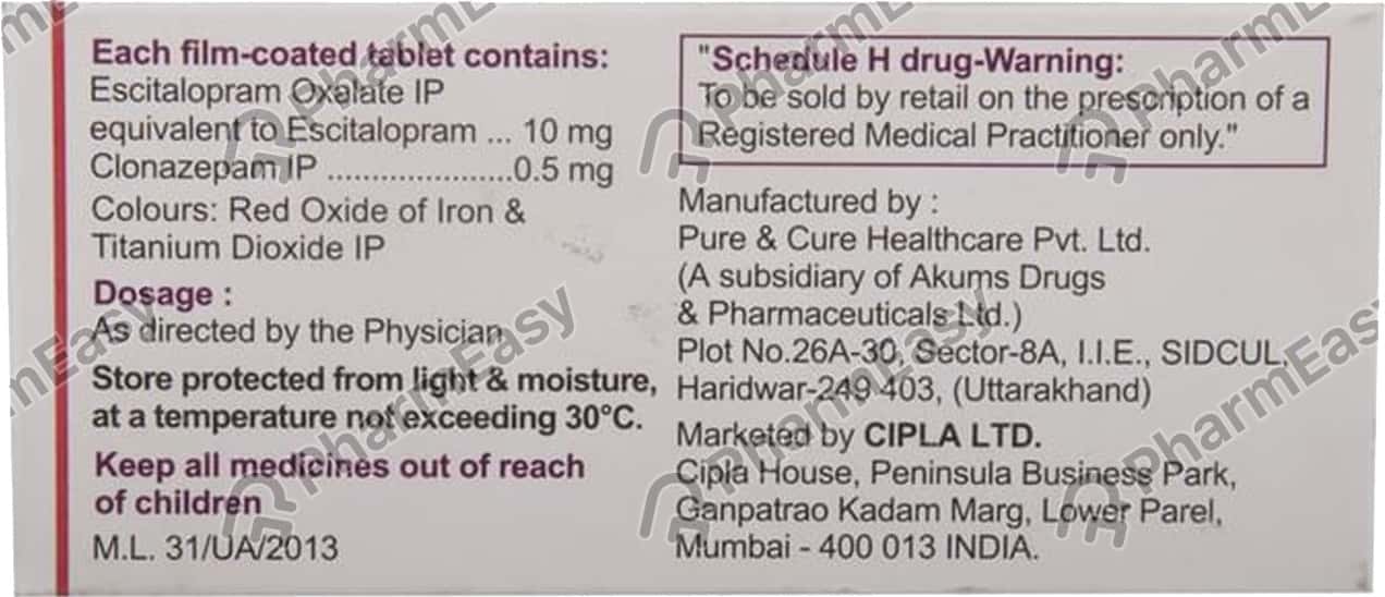 S Citadep Forte Tablet: Uses, Side Effects, Price & Dosage | PharmEasy