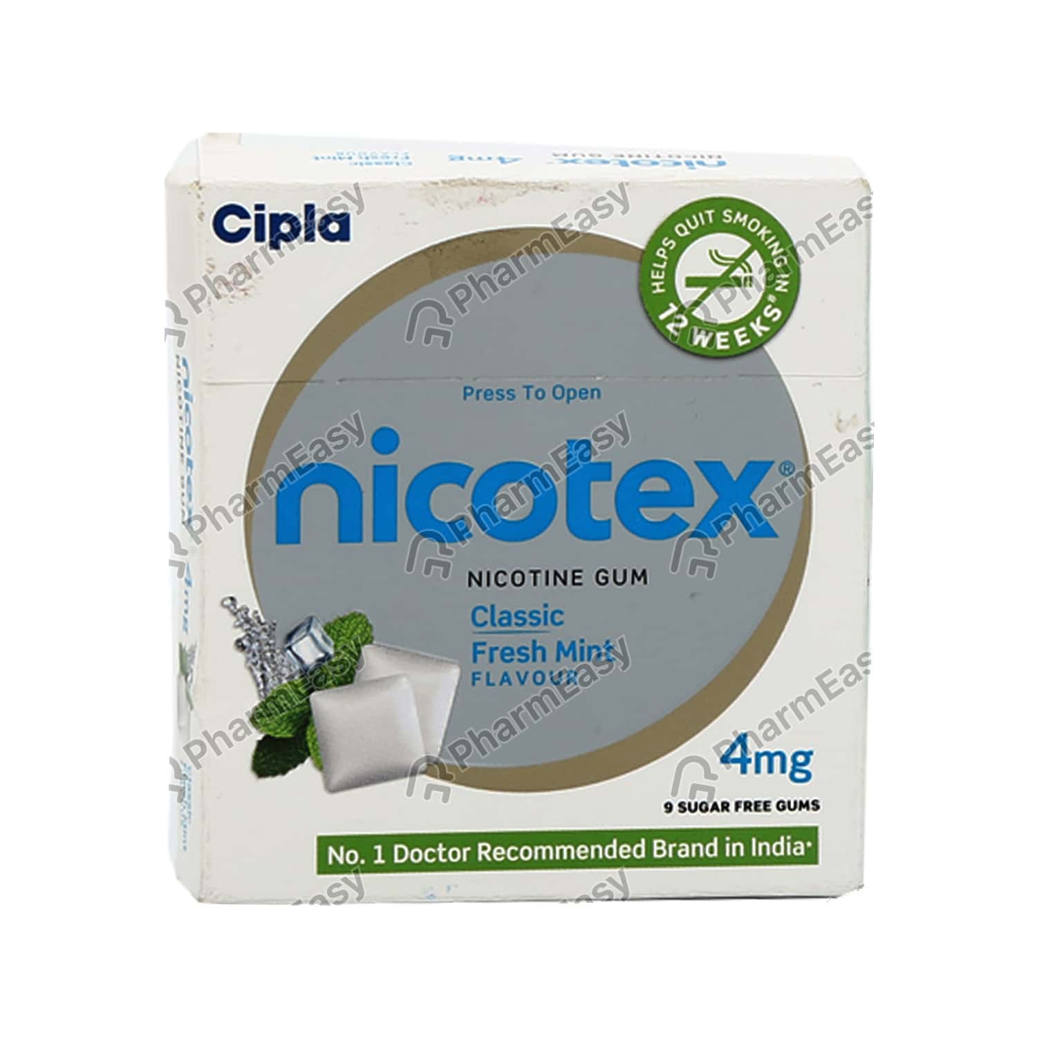 Buy Nicotex 4 MG Chewing Gum (9) Online at Flat 18% OFF* | PharmEasy