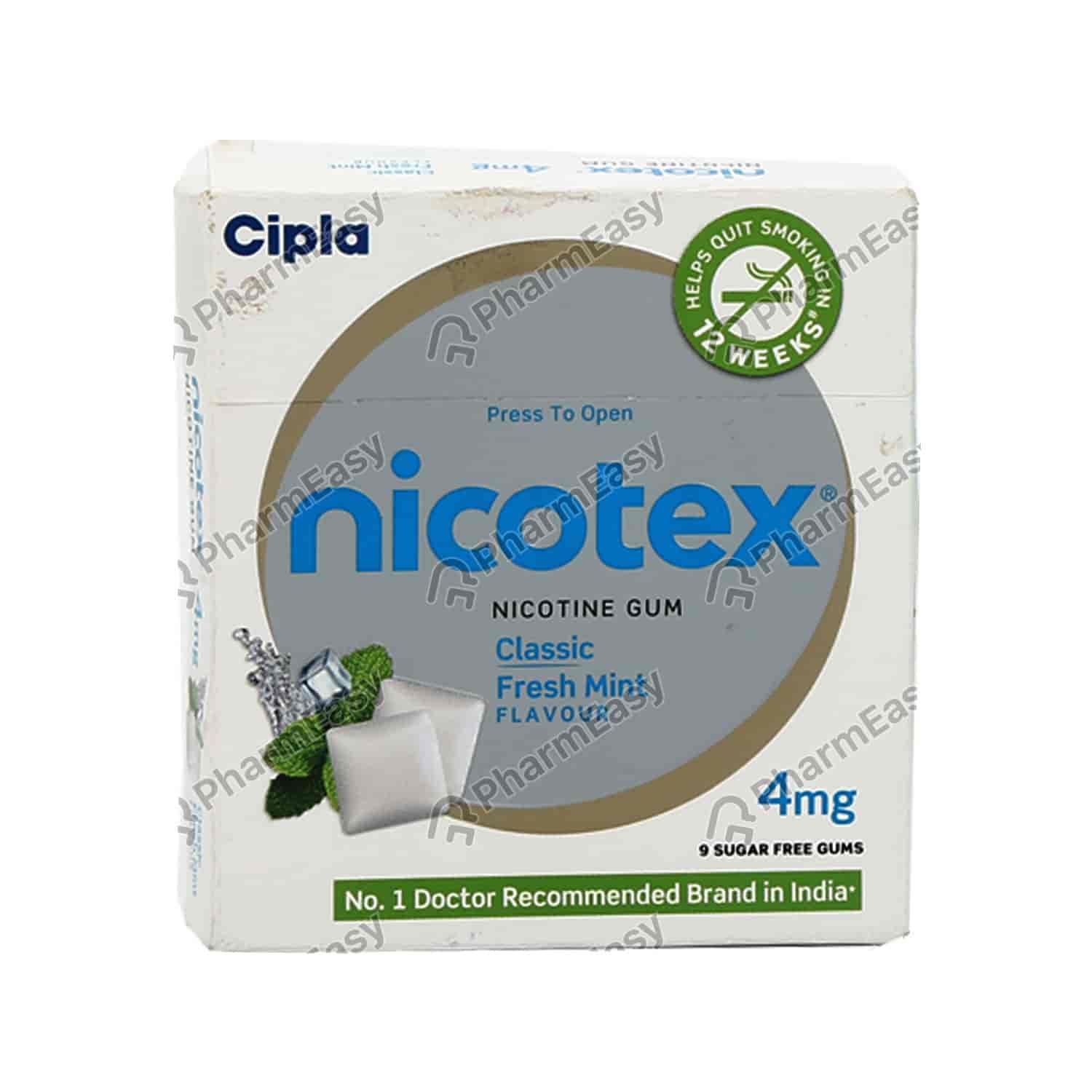 Buy Nicotex 4mg Sugar Free Classic Fresh Mint Online at Flat 18% OFF ...
