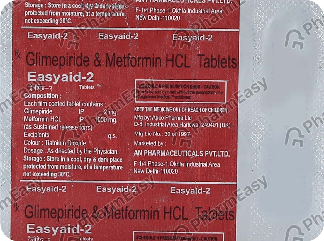 Easy Aid 2mg Strip Of 10 Tablets: Uses, Side Effects, Price & Dosage ...