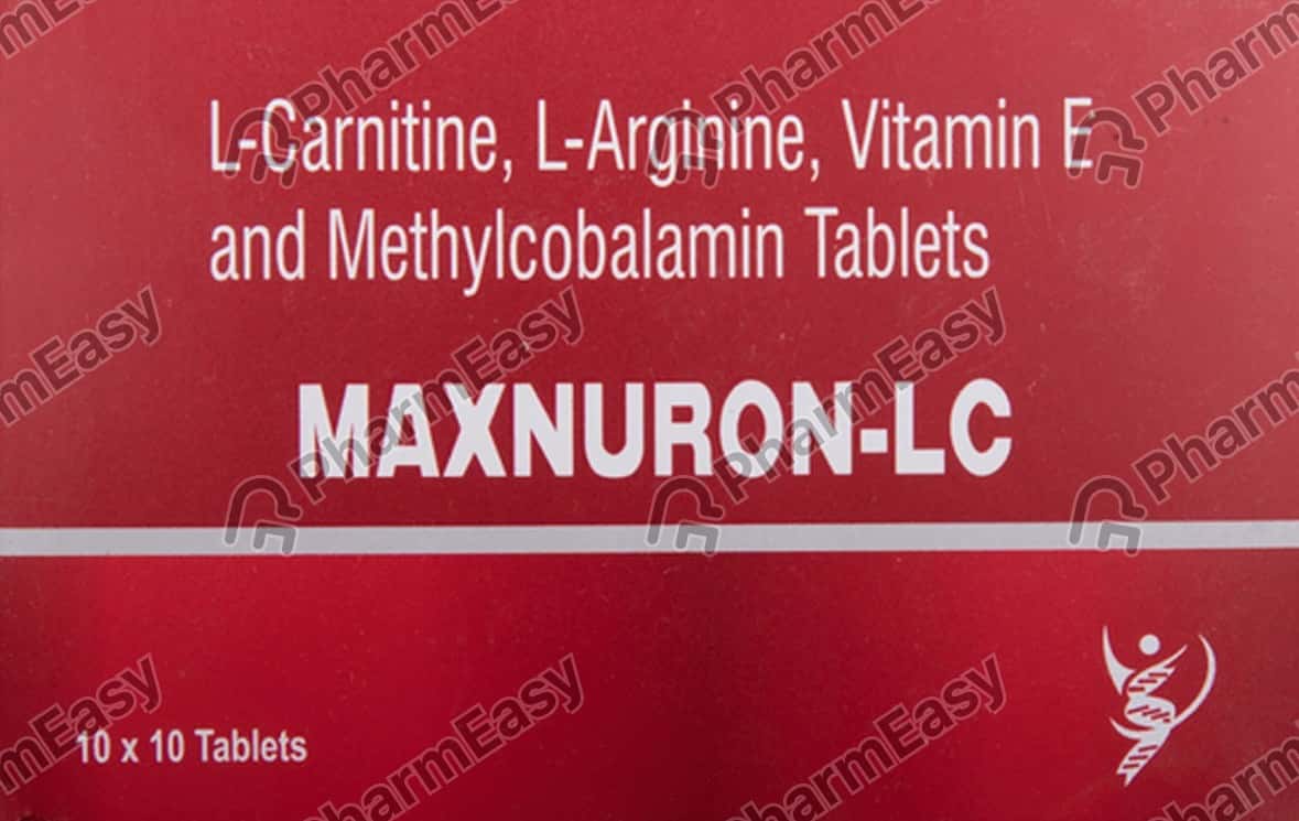 Buy Maxnuron Lc Strip Of 10 Tablets Online & Save Up to 24% at PharmEasy