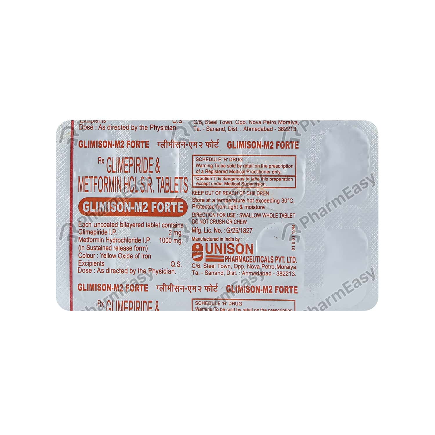 Glimison M 2mg Forte Tab - Uses, Side Effects, Dosage, Composition ...