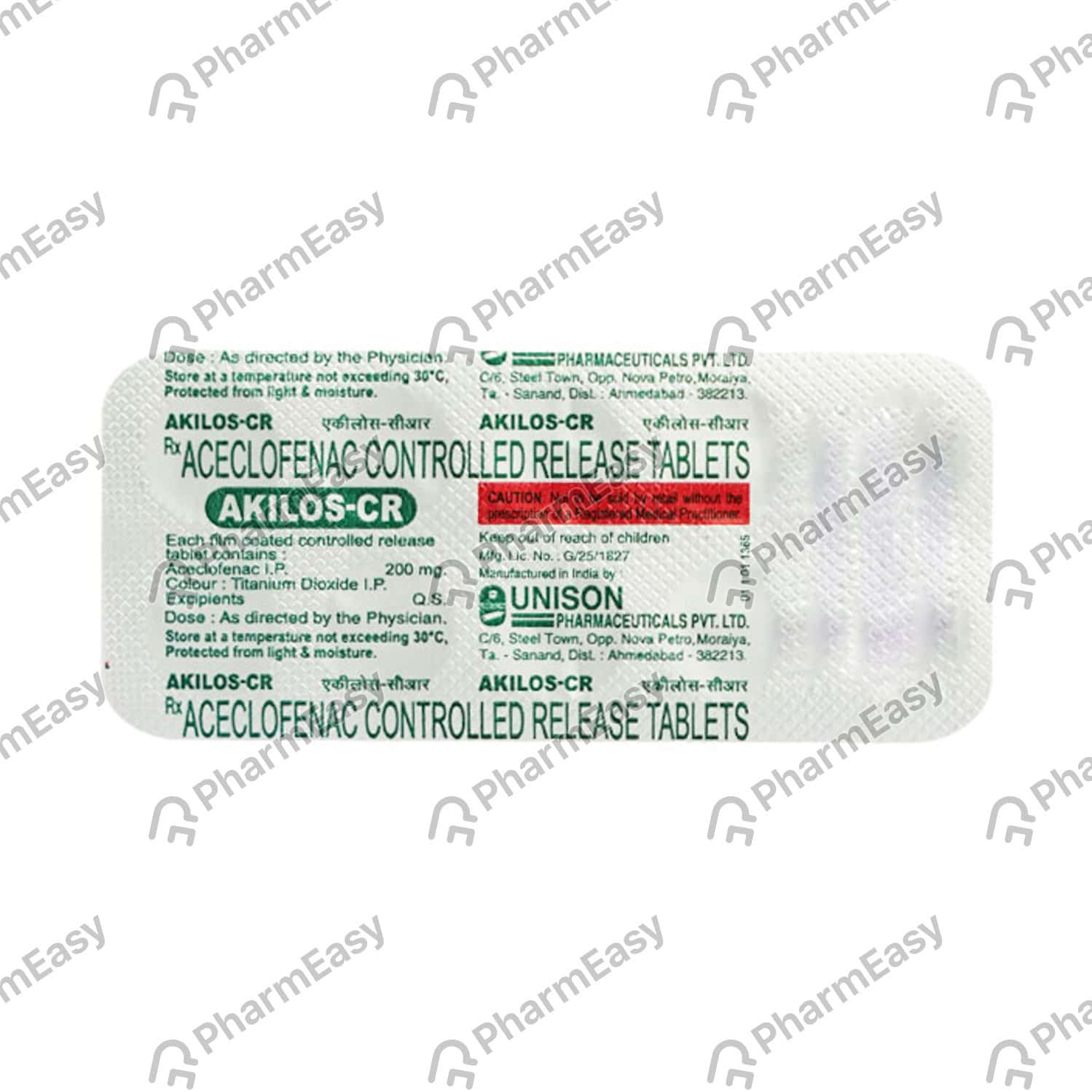 Akilos Cr 200 MG Tablet (10): Uses, Side Effects, Price & Dosage ...