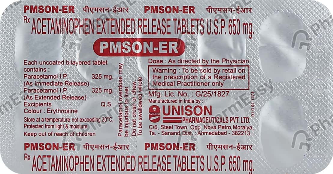 Pmson 650 MG Tablet (10): Uses, Side Effects, Price & Dosage | PharmEasy
