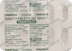 Buy Tonofolic Strip Of 10 Tablets Online at Flat 15% OFF | PharmEasy
