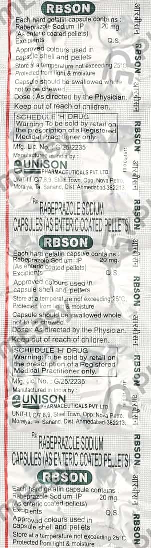 Rbson 20 MG Capsule (10): Uses, Side Effects, Price & Dosage | PharmEasy