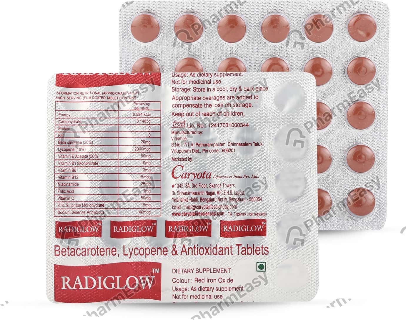 Buy Radiglow Strip Of 30 Tablets Online at Flat 15% OFF | PharmEasy