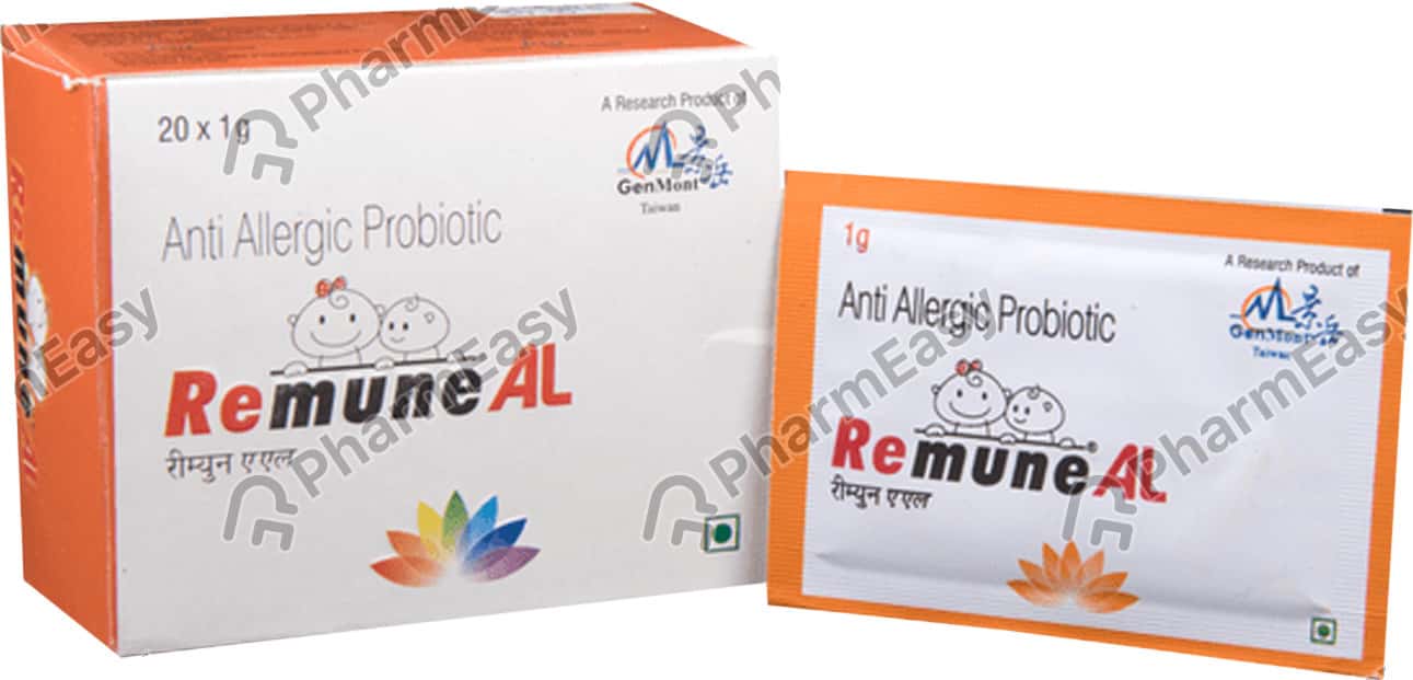 Buy Remune Al Sachet Of 1gm Oral Powder Online at Flat 15% OFF | PharmEasy