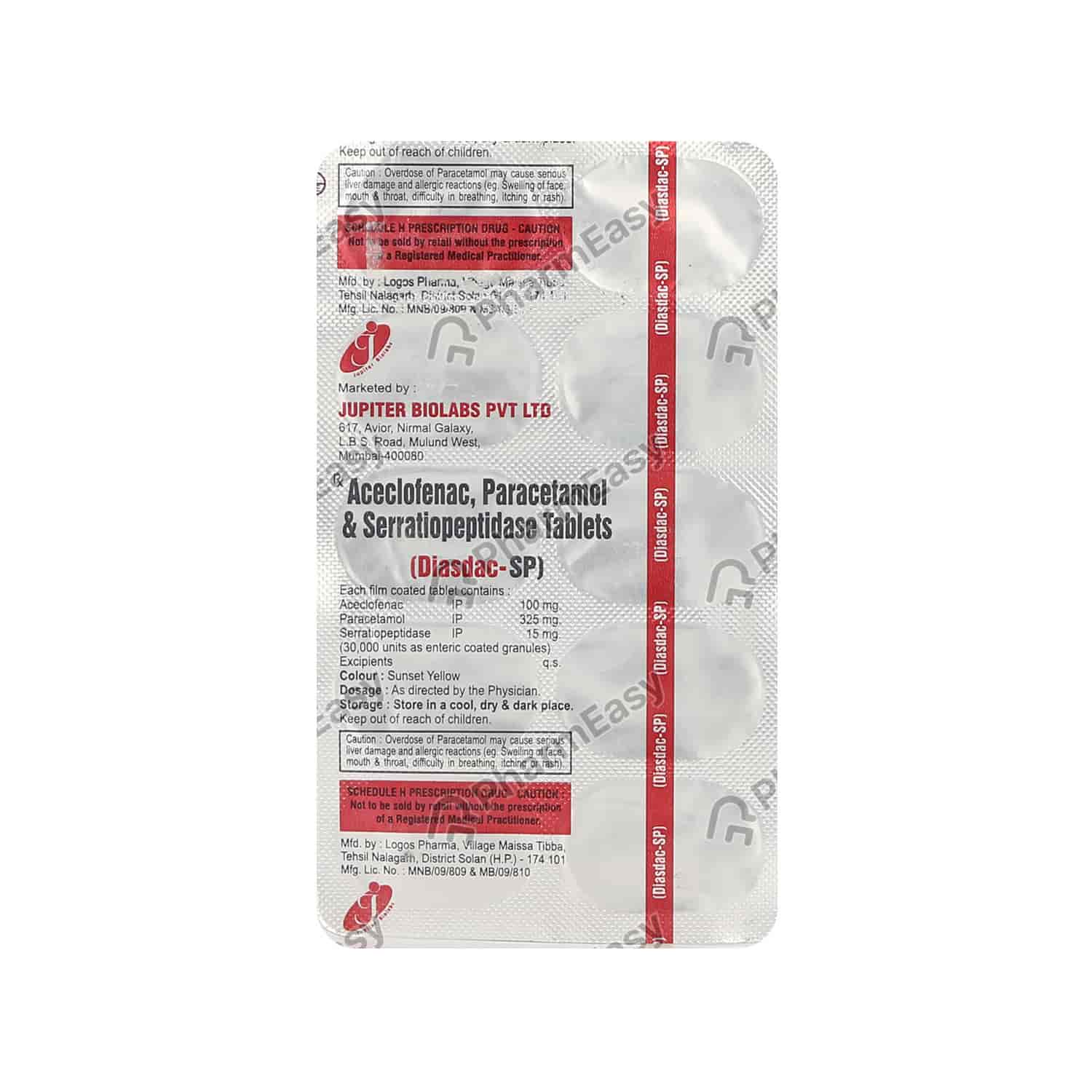 Diasdac Sp Tab - Uses, Side Effects, Dosage, Composition & Price ...