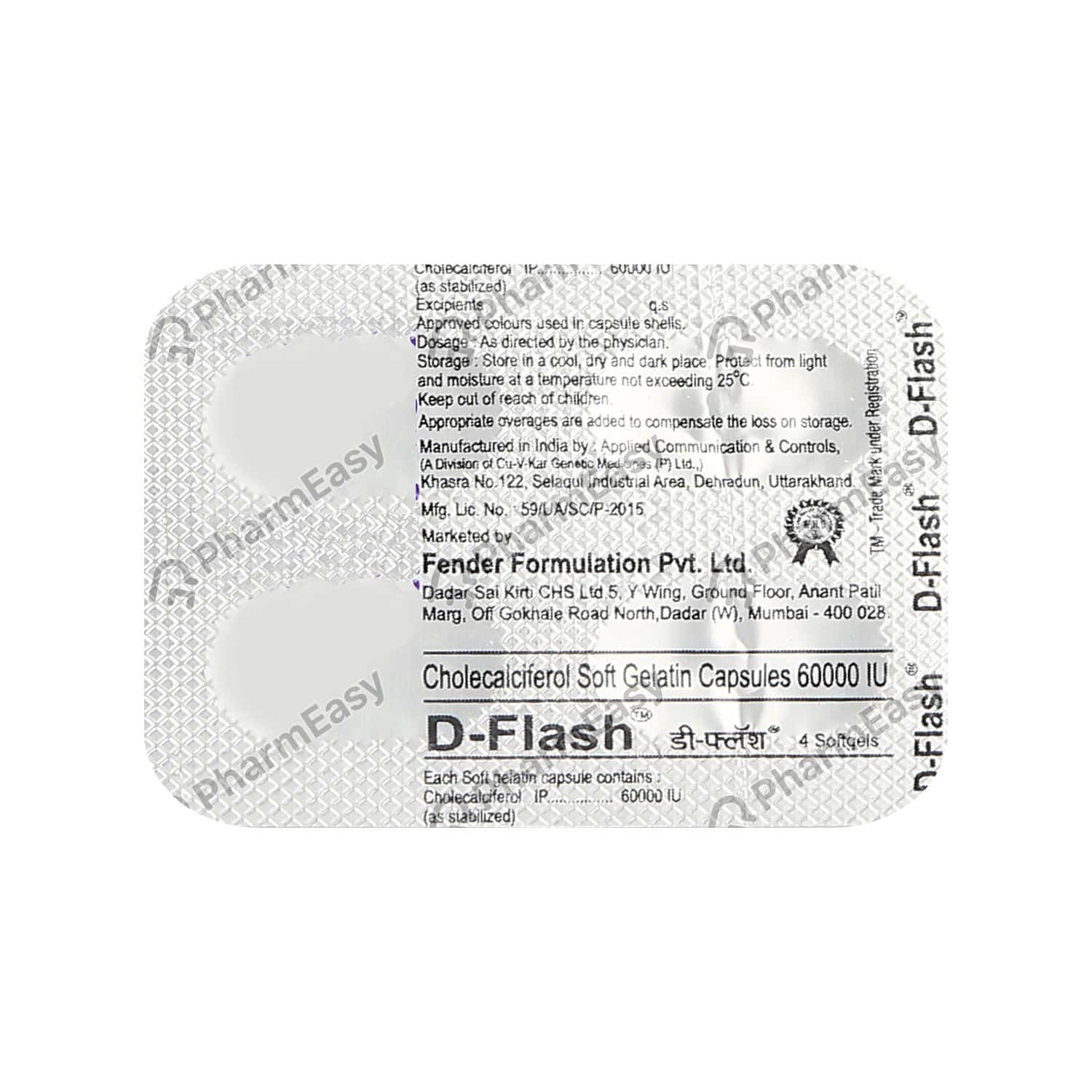 D Flash 60000 IU Capsule (4) - Uses, Side Effects, Dosage, Composition ...