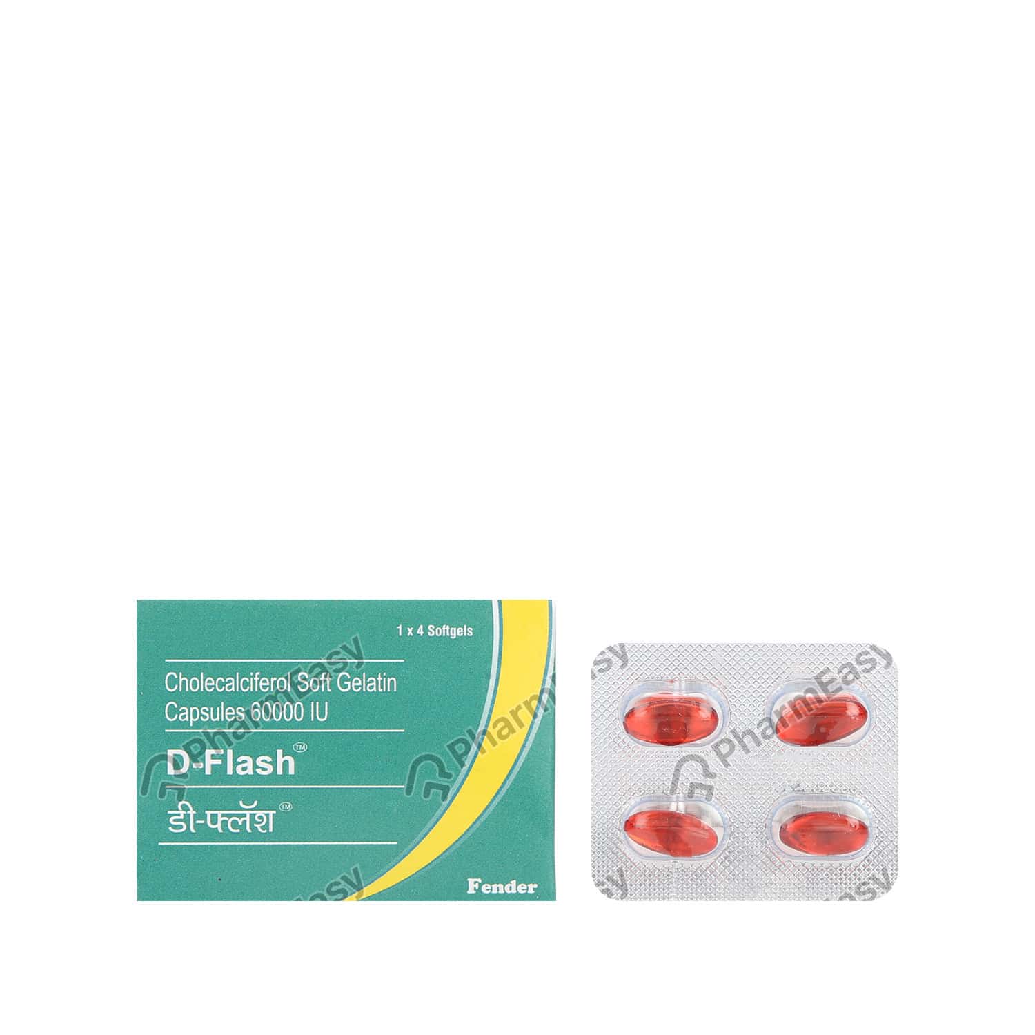 D Flash 60000 IU Capsule (4) - Uses, Side Effects, Dosage, Composition ...