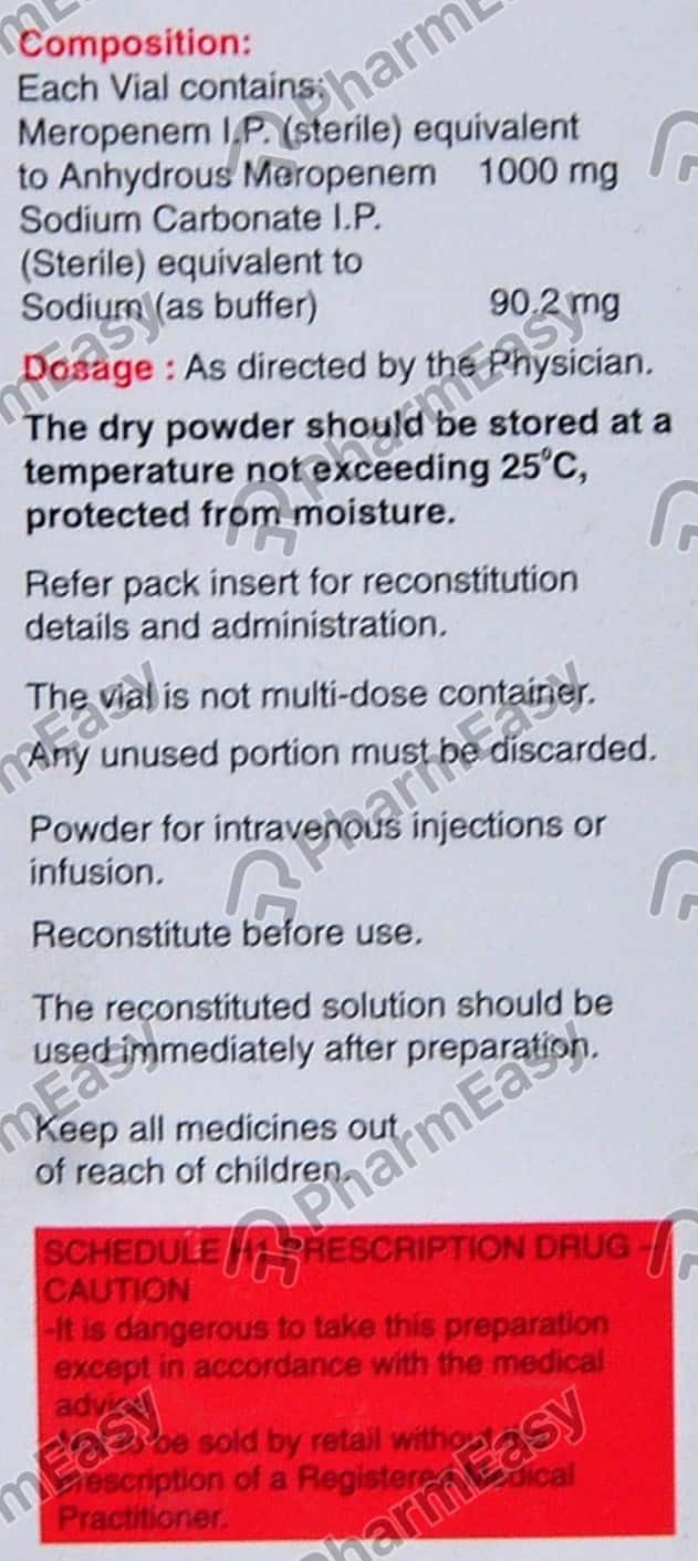 Merrobe 1 G Powder For Injection (1): Uses, Side Effects, Price ...