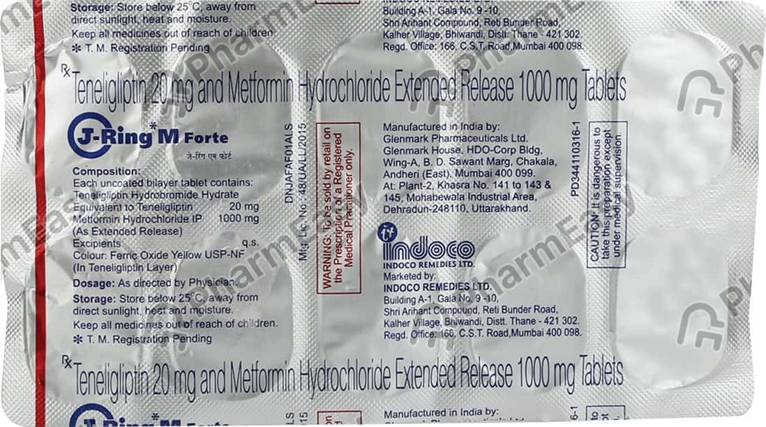 J Ring M Forte Strip Of 10 Tablets: Uses, Side Effects, Price & Dosage ...