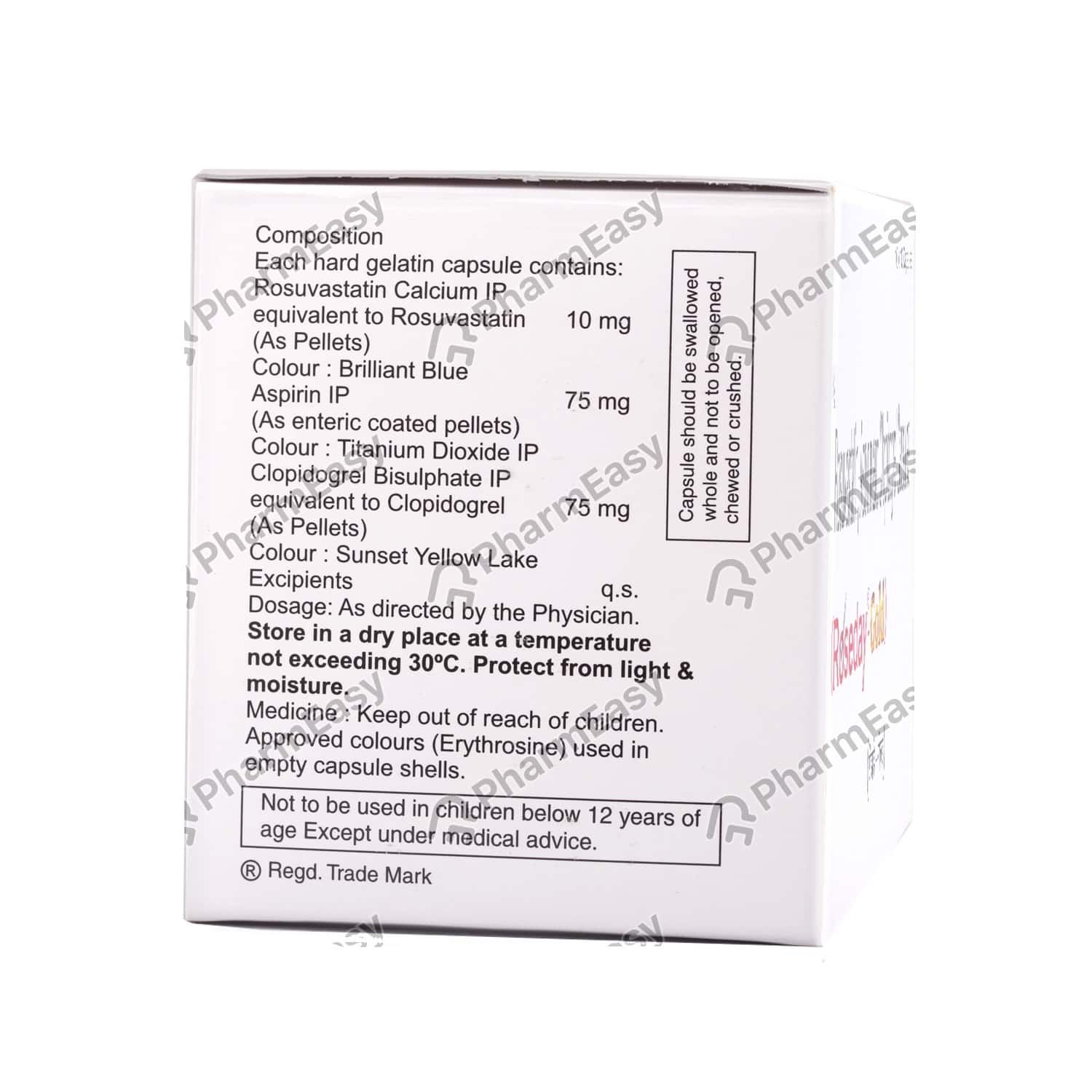 Roseday Gold 10mg Cap 10'S - Uses, Side Effects, Dosage, Composition ...