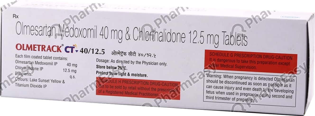 Olmetrack Ct 40/12.5mg Strip Of 10 Tablets: Uses, Side Effects, Price ...