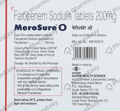 Merosure O 200 MG Tablet (6): Uses, Side Effects, Price & Dosage ...