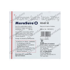 Merosure O 200 MG Tablet (6) - Uses, Side Effects, Dosage, Composition ...