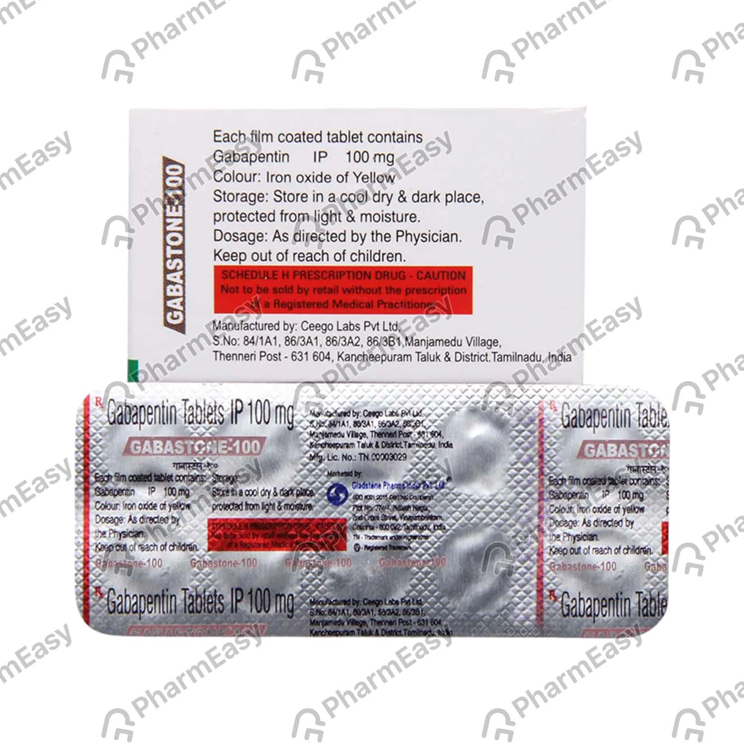 Gabastone 100 MG Tablet (10): Uses, Side Effects, Price & Dosage ...