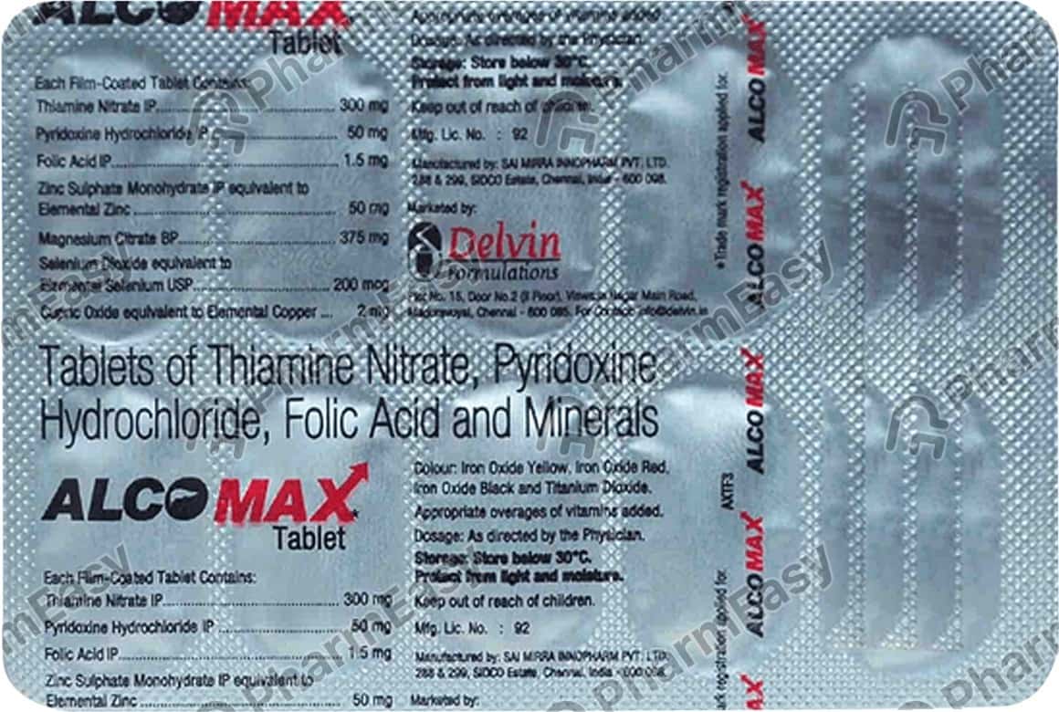 Buy Alcomax Strip Of 10 Tablets Online at Flat 15% OFF | PharmEasy