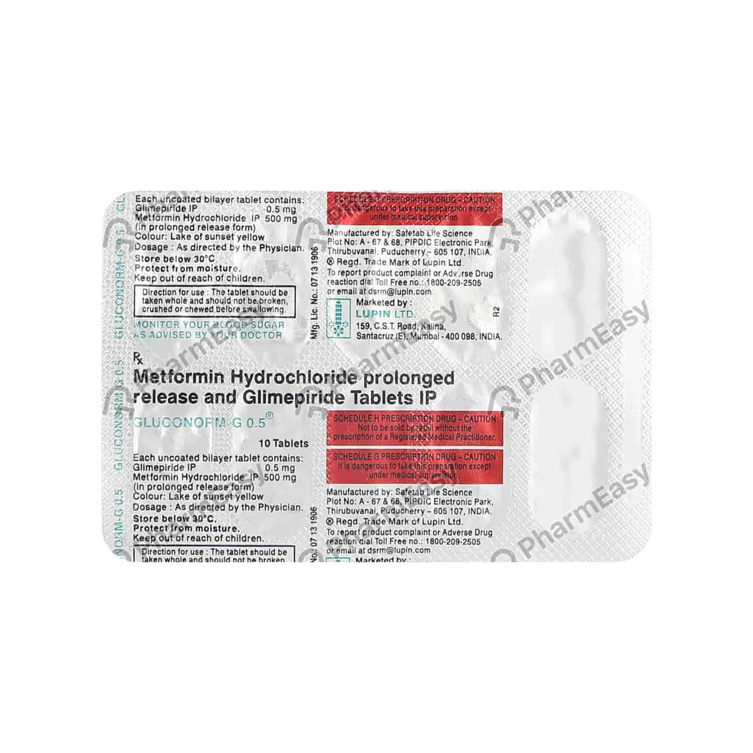 Gluconorm G 0.5mg Tab - Uses, Side Effects, Dosage, Composition & Price ...