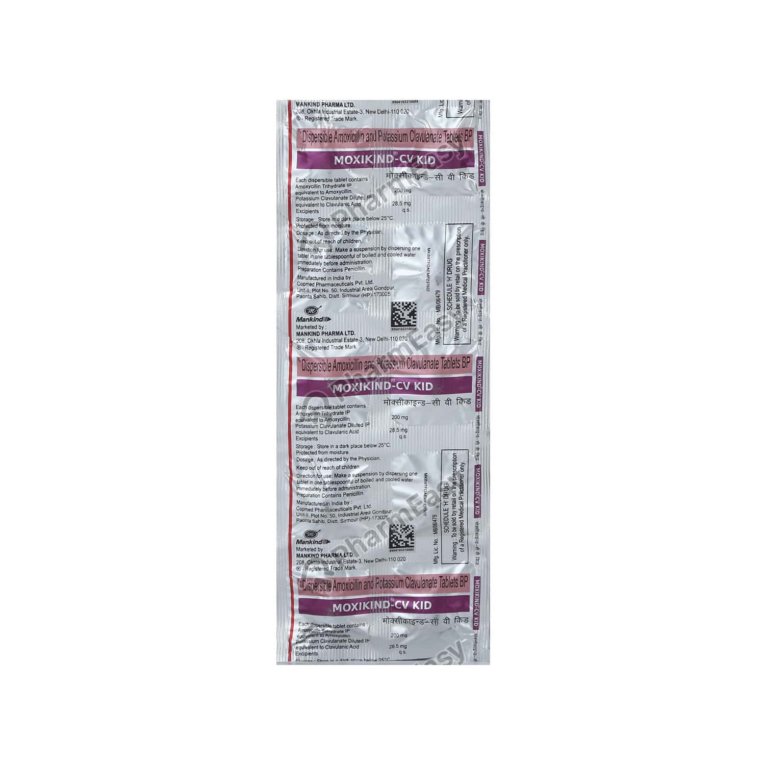 Moxikind Cv Kid Strip Of 10 Tablets - Uses, Side Effects, Dosage ...