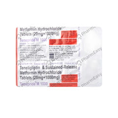 Tenepride M 1000mg Tablet - Uses, Side Effects, Dosage, Composition ...